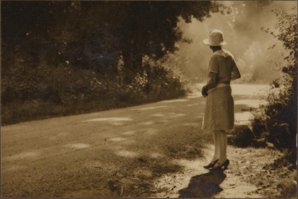 Nell Chance beside town belt, Dunedin | Hocken Digital Collections