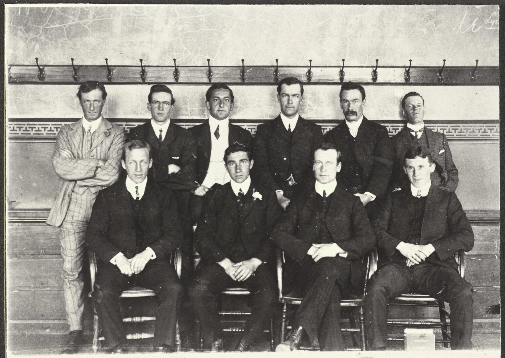 Final year class of 1908 taken in the common room - Old Dunedin ...