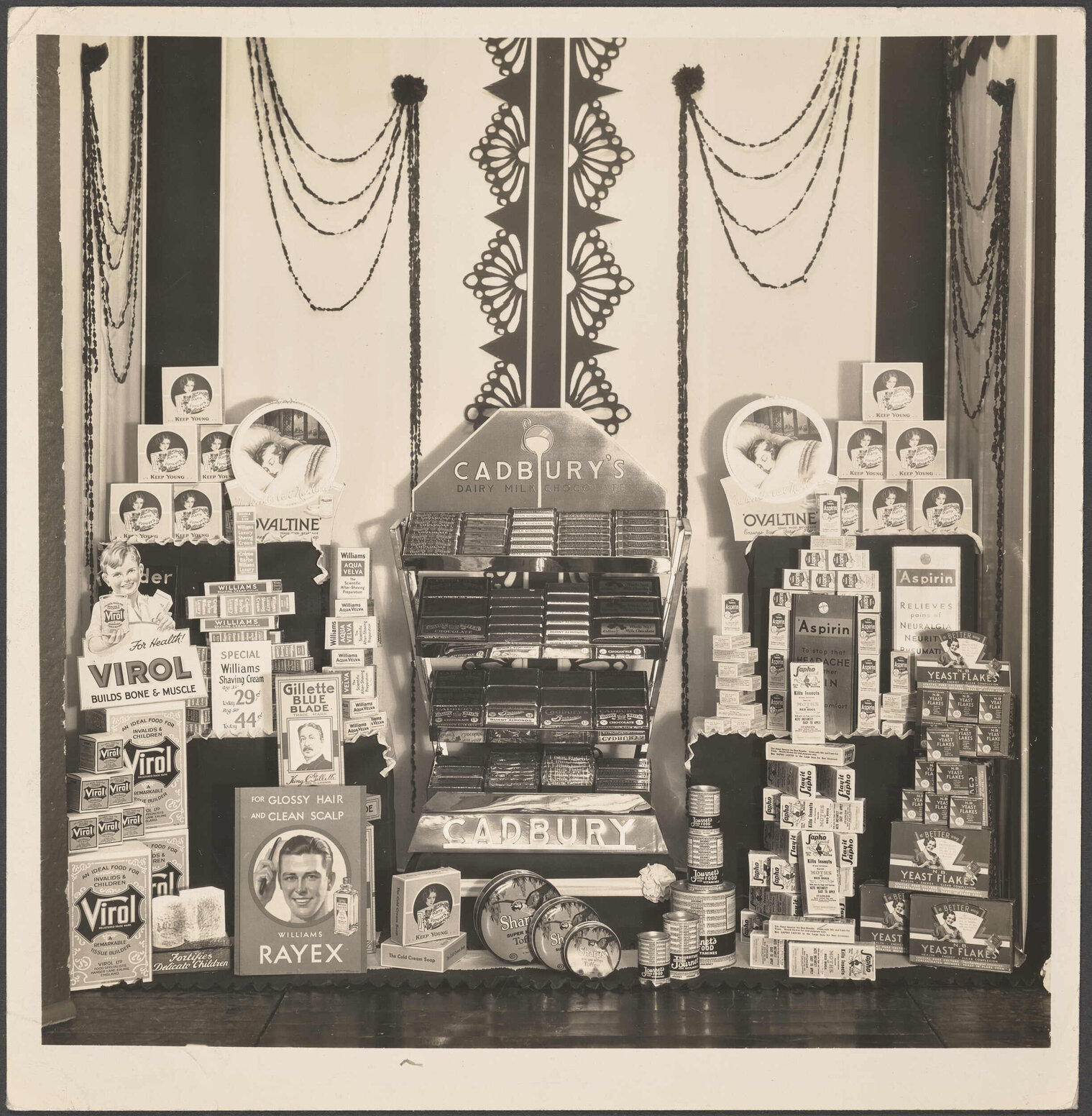 Display of Cadbury and other products | Hocken Digital Collections
